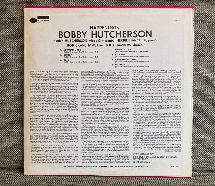 Bobby Hutcherson - Happenings - Blue Note - Van Gelder - USA (Gebraucht ...