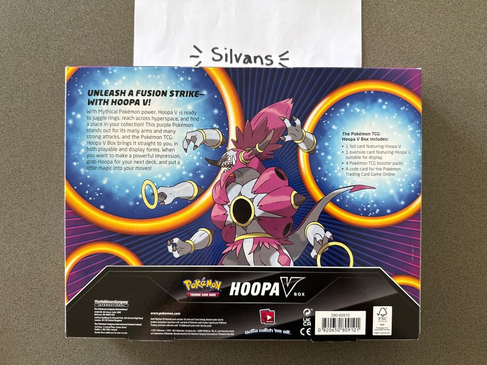 🇺🇸 Hoopa V Box Englisch 1x Evolving Skies 2x Fusion Strike (Neu und ...