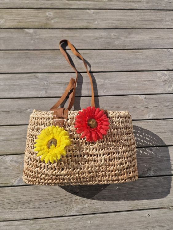 Strohtasche Einkaufstasche Tasche Korb (Neu (gemäss Beschreibung)) in Nebikon für CHF 12 – mit ...