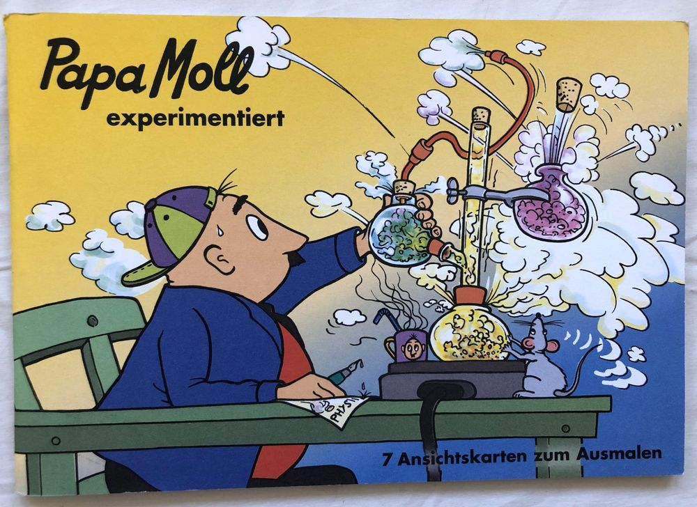 Papa Moll experimentiert - 7 Ansichtskarten zum Ausmalen | Kaufen auf ...