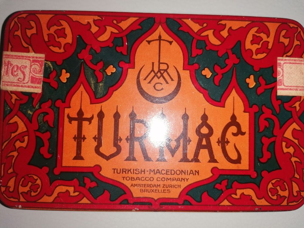 Antike Blechdose Turmac Orange 25 er tolle Erhaltung (Gebraucht) in ...