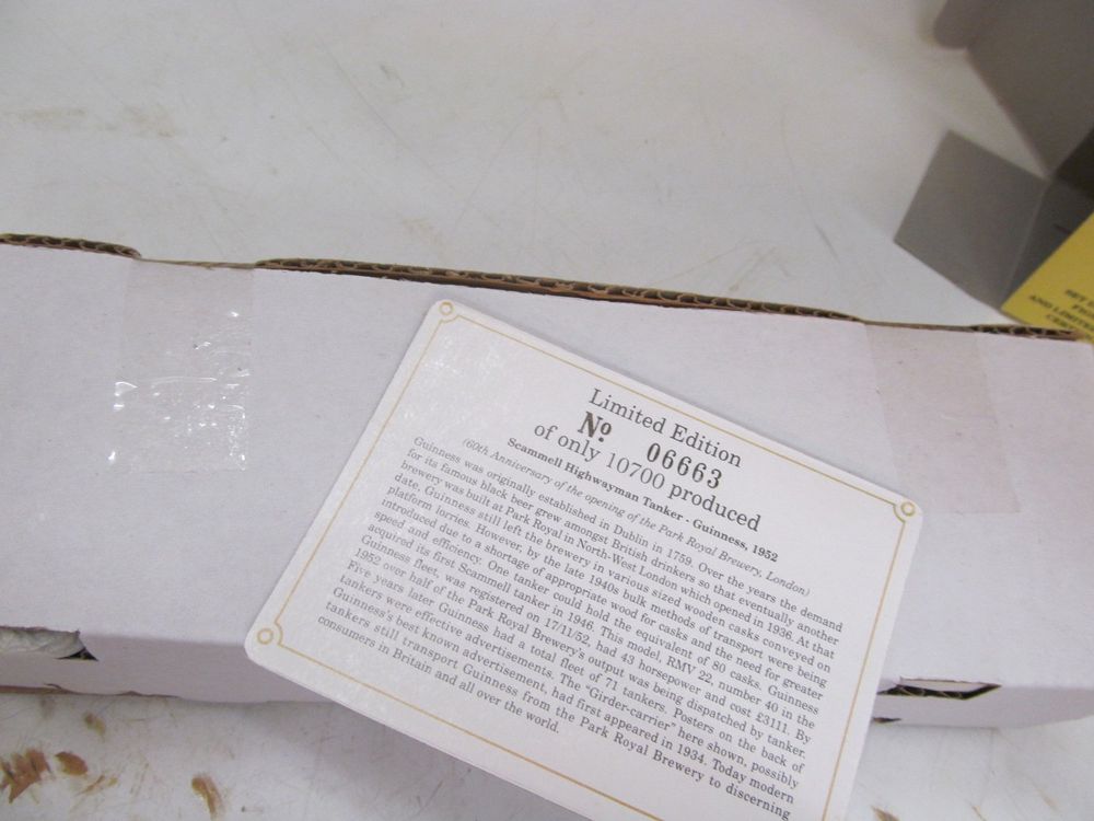 GUINNESS TANK SCAMMELL HIGHWAYMAN TANKERSET LIMITED CORGI (Neuf avec ...