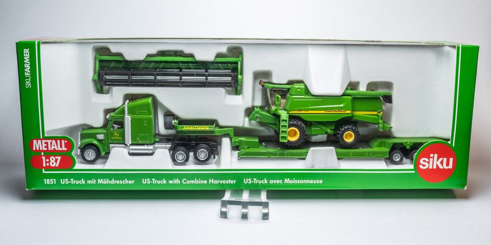 Siku 1851, US-Truck m. Mähdrescher, John Deere, 1/87, OVP (Neu und ...
