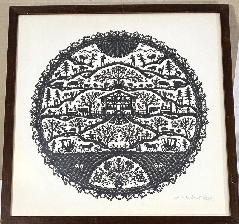 Heidi Widmer (1941) grosser Scherenschnitt | Kaufen auf Ricardo