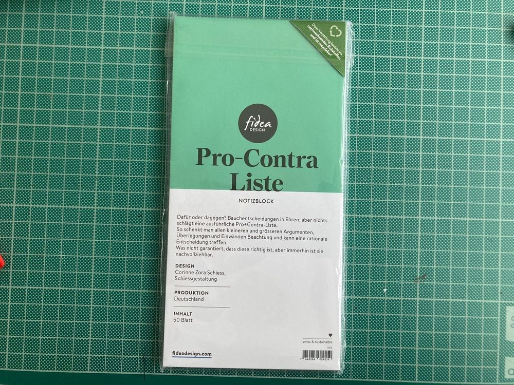 Notizblock "Pro-Contra Liste" von fidea design (Neu und ...
