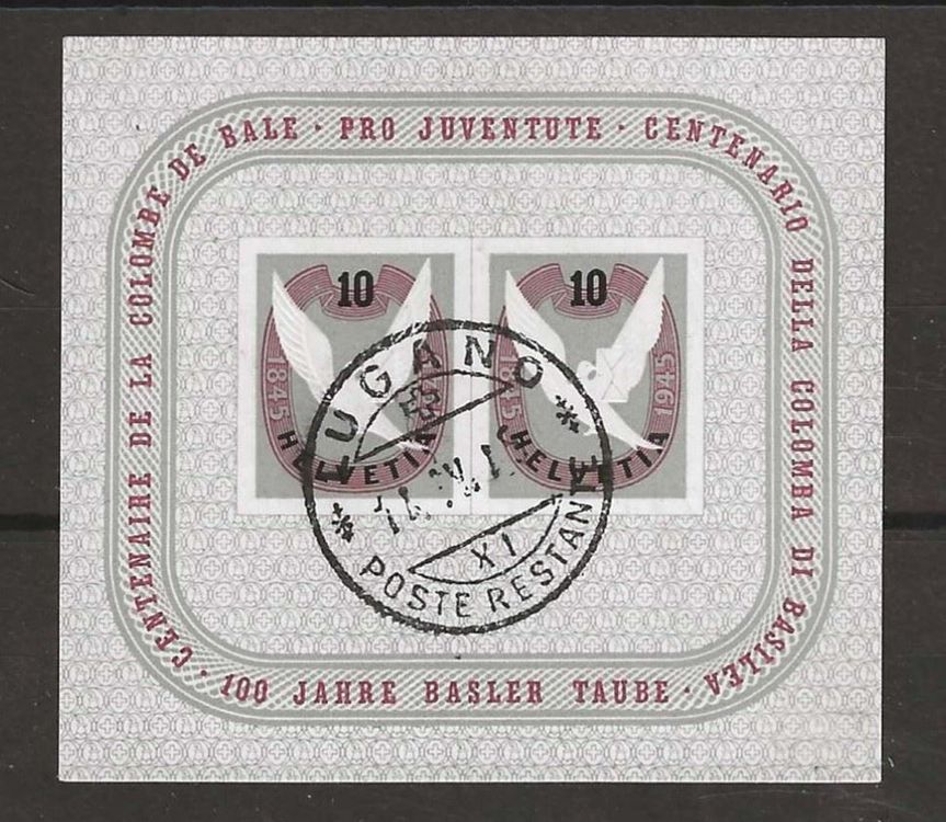 1945 : Basler Taube Block W23 (Gebraucht) in Gümligen für CHF 15 – mit Lieferung auf Ricardo kaufen
