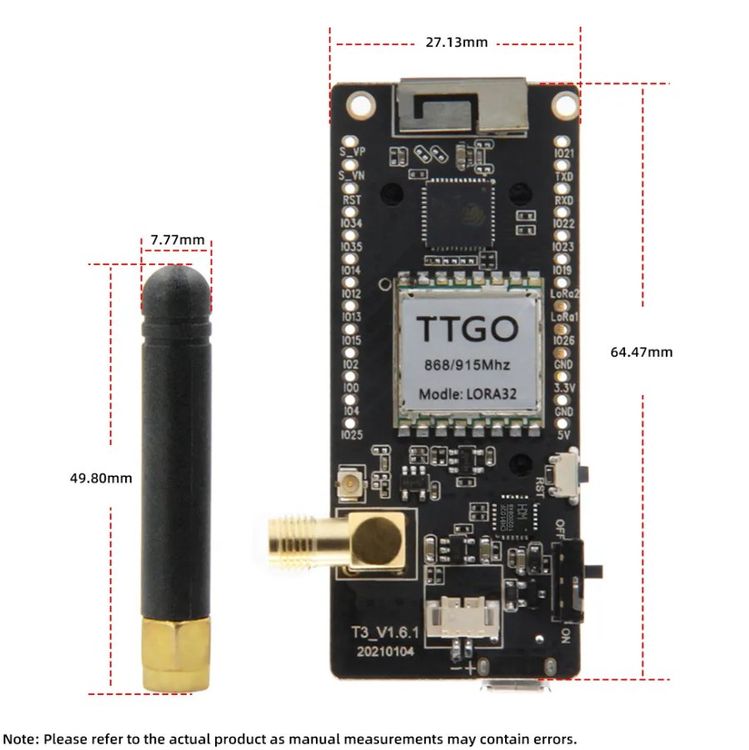 Lilygo Ttgo Lora32 433 Mhz Esp32 Lora32 Lora Wifi Sx1276 Kaufen Auf
