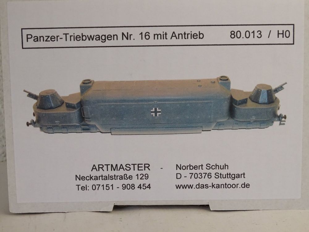 Artmaster 80013 Panzer Triebwagen Bausatz, H0/GS/DC,OVP (Neu und ...