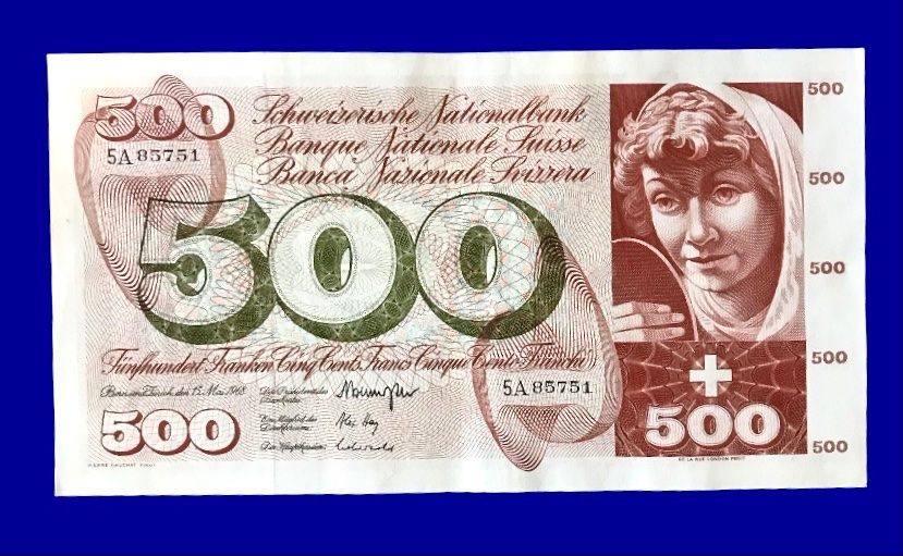 Schweiz 500 Franken Banknote UNC 1973 | Kaufen auf Ricardo