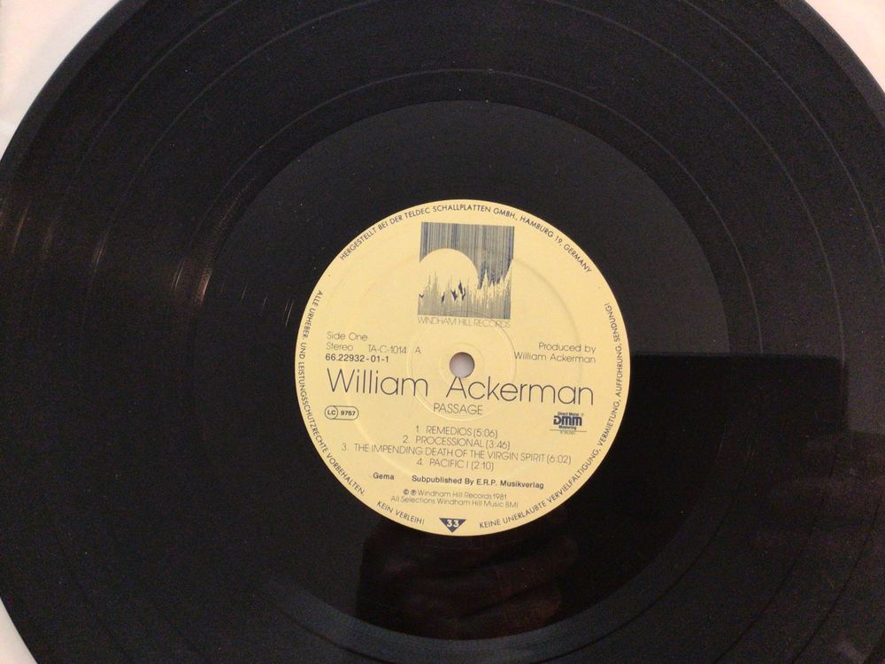 WILLIAM ACKERMAN, Passage, LP 1981 (Gebraucht) in Steinach für CHF 6 ...