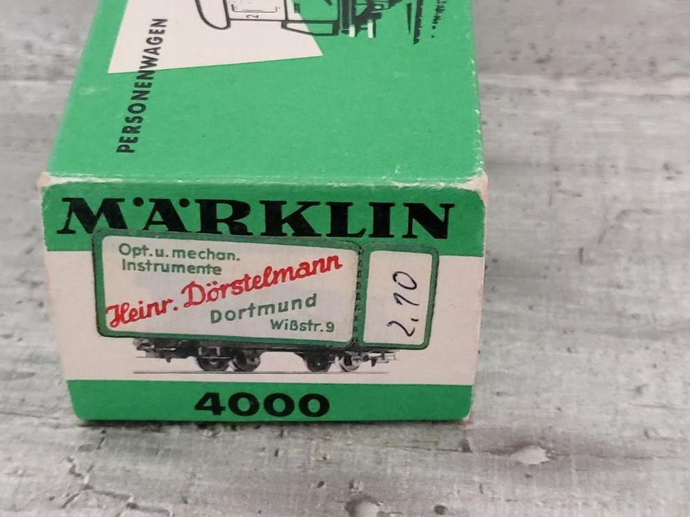 Märklin Leerkarton 4000 grün gebraucht (Gebraucht) in Dielsdorf für CHF ...