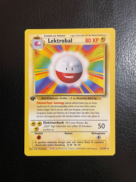 Base Set Electrode / Lektrobal rare 21/102 1st DE NM-M Ab 1 | Kaufen ...