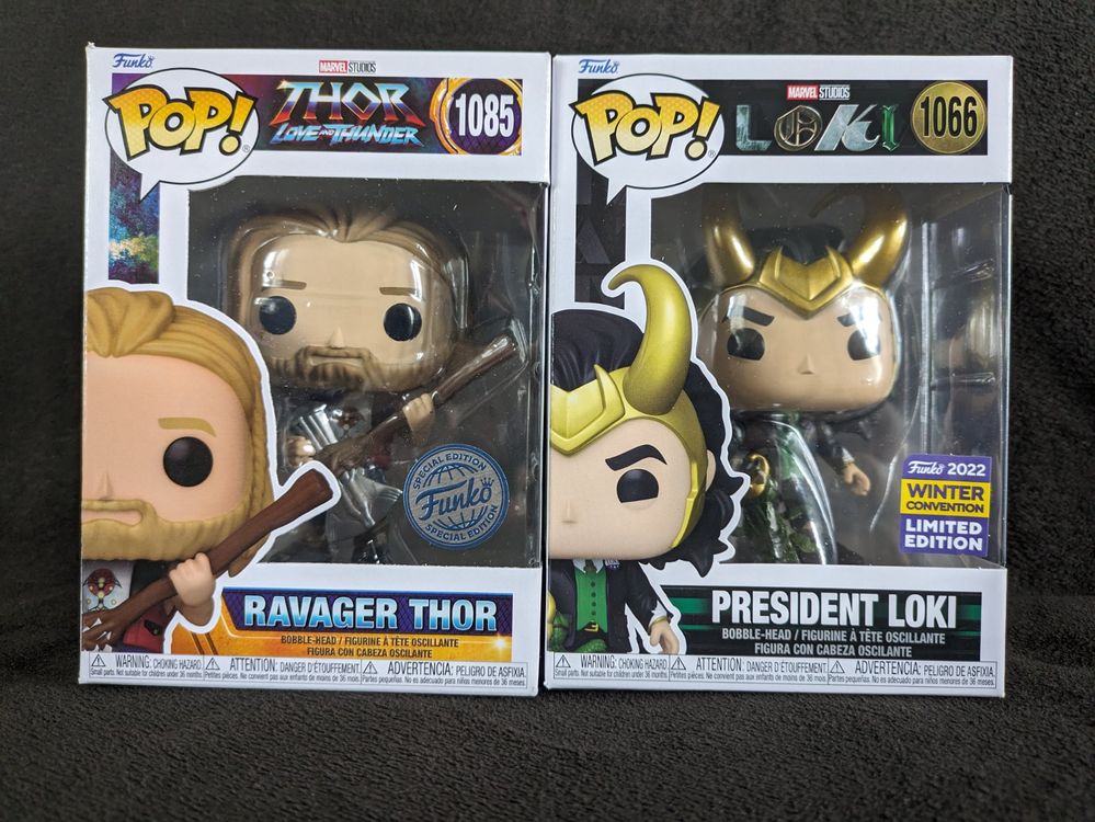 Funko Pop! Ravager Thor #1085 President Loki #1066 - 2 Pops (Neu und ...