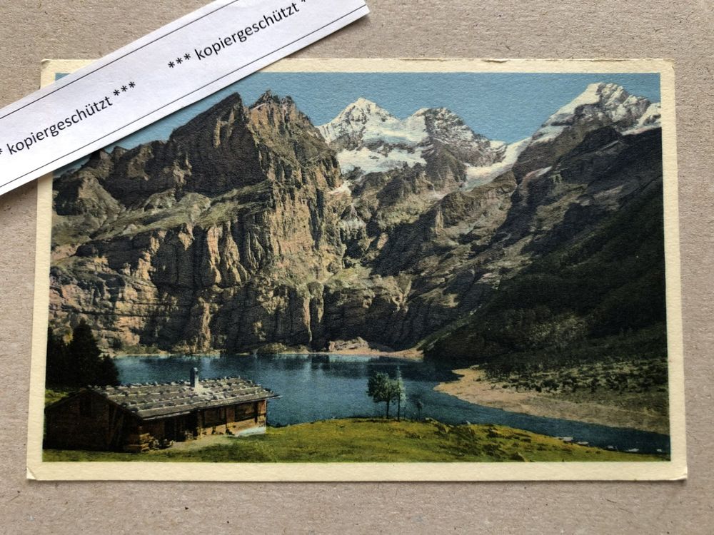 Oeschinensee mit Blümlisalp, Kandersteg Nr. 12408 AK alt (Gebraucht) in Hefenhofen für CHF 3 ...