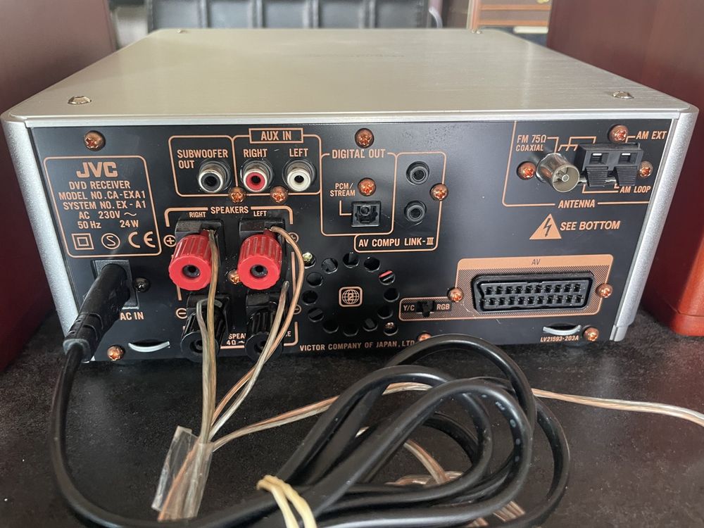 Amplificateur CD DVD JVC EX-A1 + Haut-Parleurs Cône en Bois (Gebraucht ...