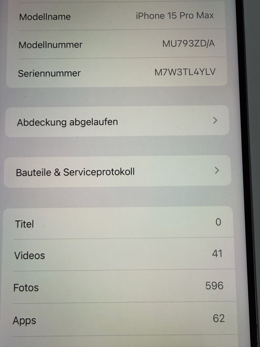 iPhone 15 Pro Max, 256 GB, Titan Grau, Batterie 85% (Defekt) in Liestal ...