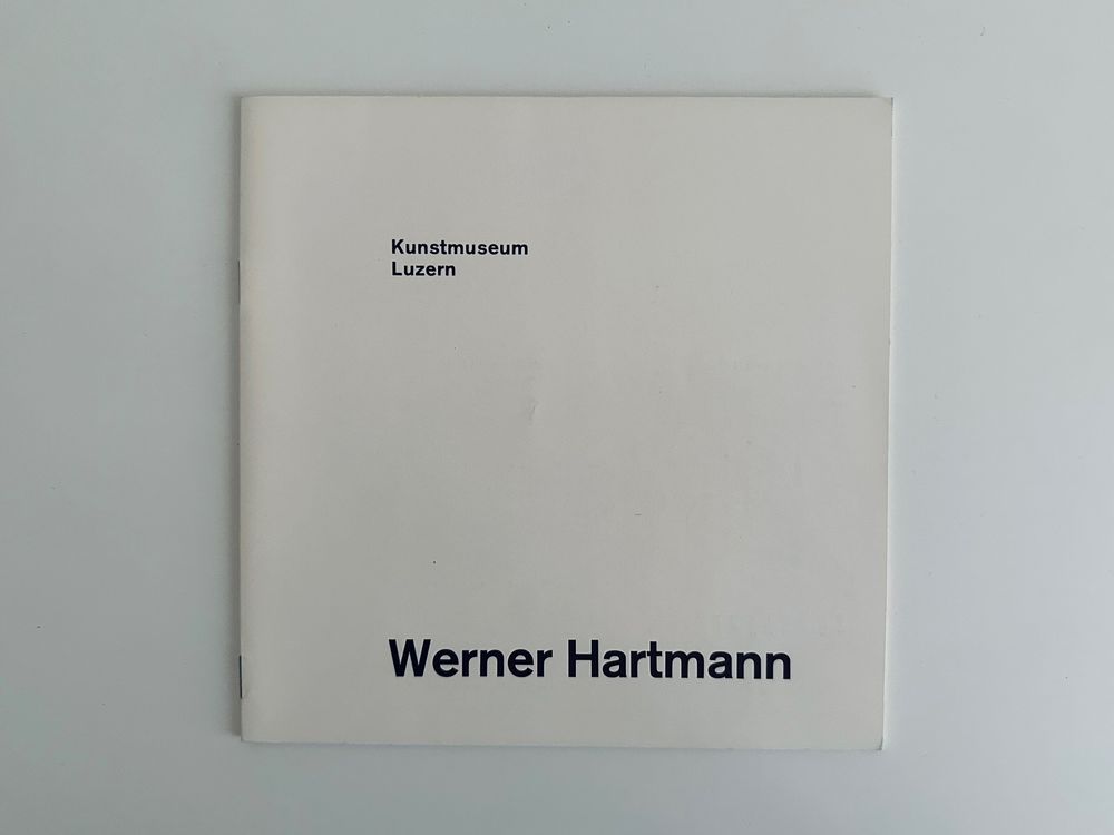 Werner Hartmann. Kunstmuseum Luzern 1965 | Kaufen auf Ricardo
