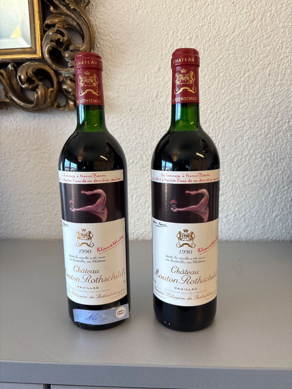 Chateau Mouton Rothschild 1990 Francis Bacon Pauillac,(2x16) (Neu und ...