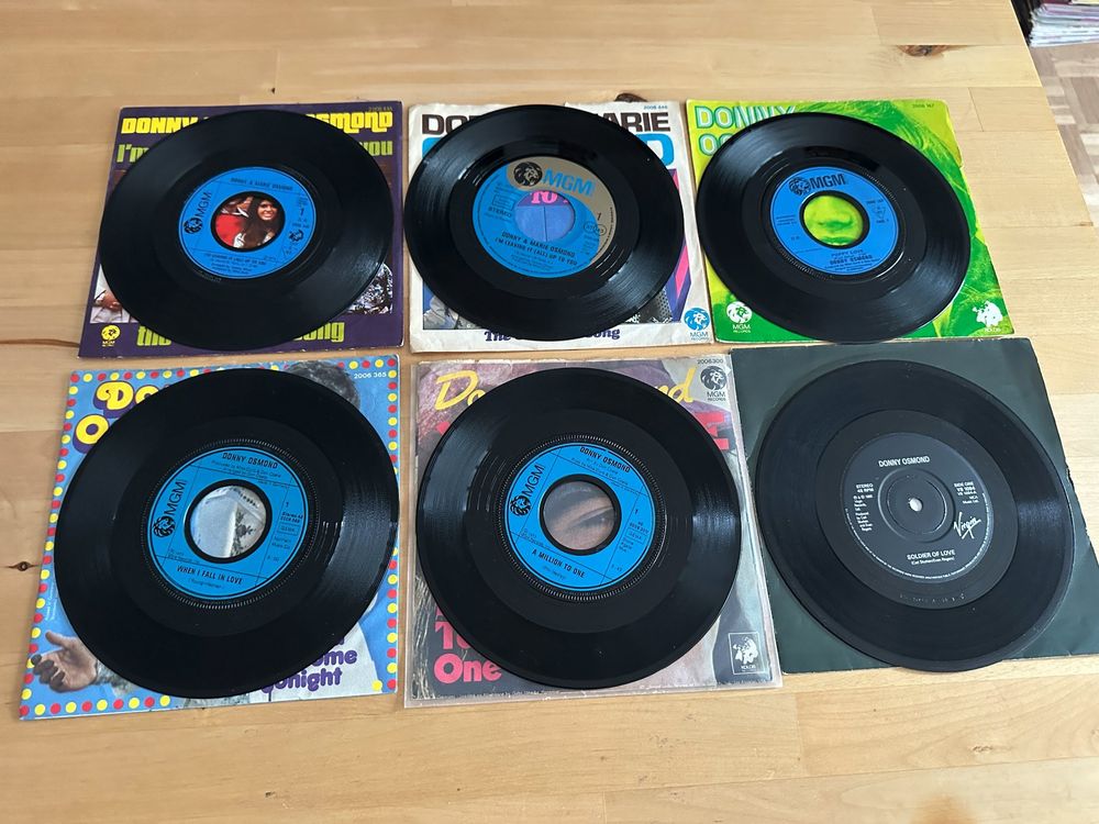 DONNY OSMOND MARIE OSMONDS grosse Single Sammlung Kult 7" (Gebraucht ...