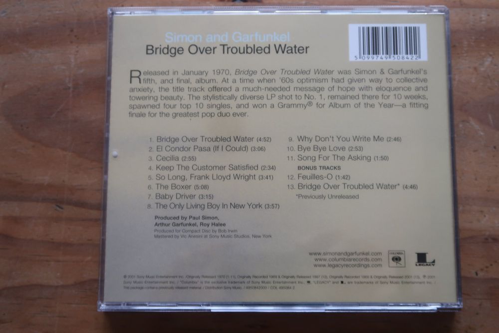 SIMON AND GARFUNKEL - BRIDGE OVER TROUBLED WATER - CD (Gebraucht) in ...