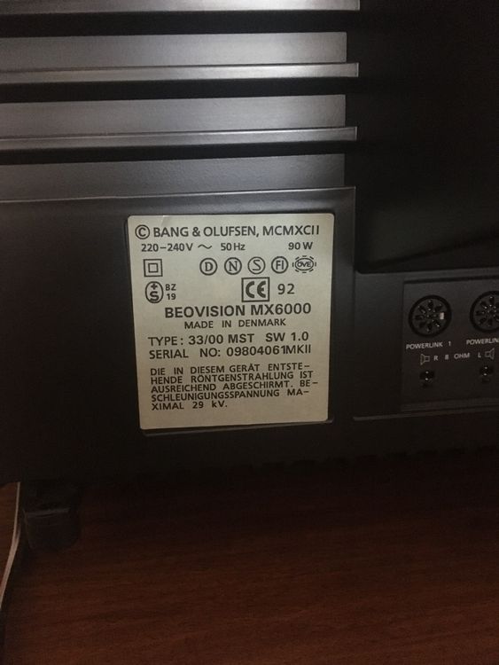 Bang & Olufsen / CRT BeoVision MX 6000 + Télécommande Beo 4 | Acheter ...