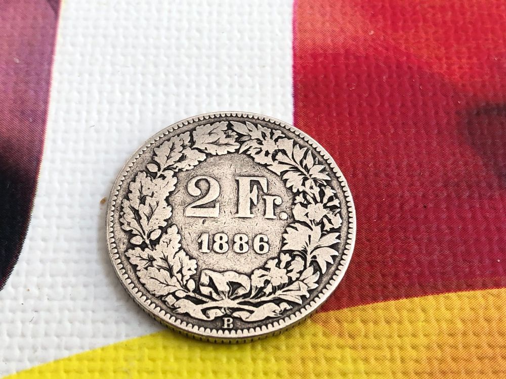 Schweiz 2 Franken 1886 Silber Rar (Gebraucht) in Flumenthal für CHF 7.5 – mit Lieferung auf ...