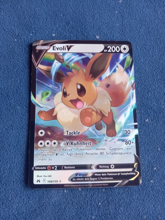 Evoli V/Eevee V (DE) Crown Zenith - CRZ 108/159 (Neu (gemäss ...
