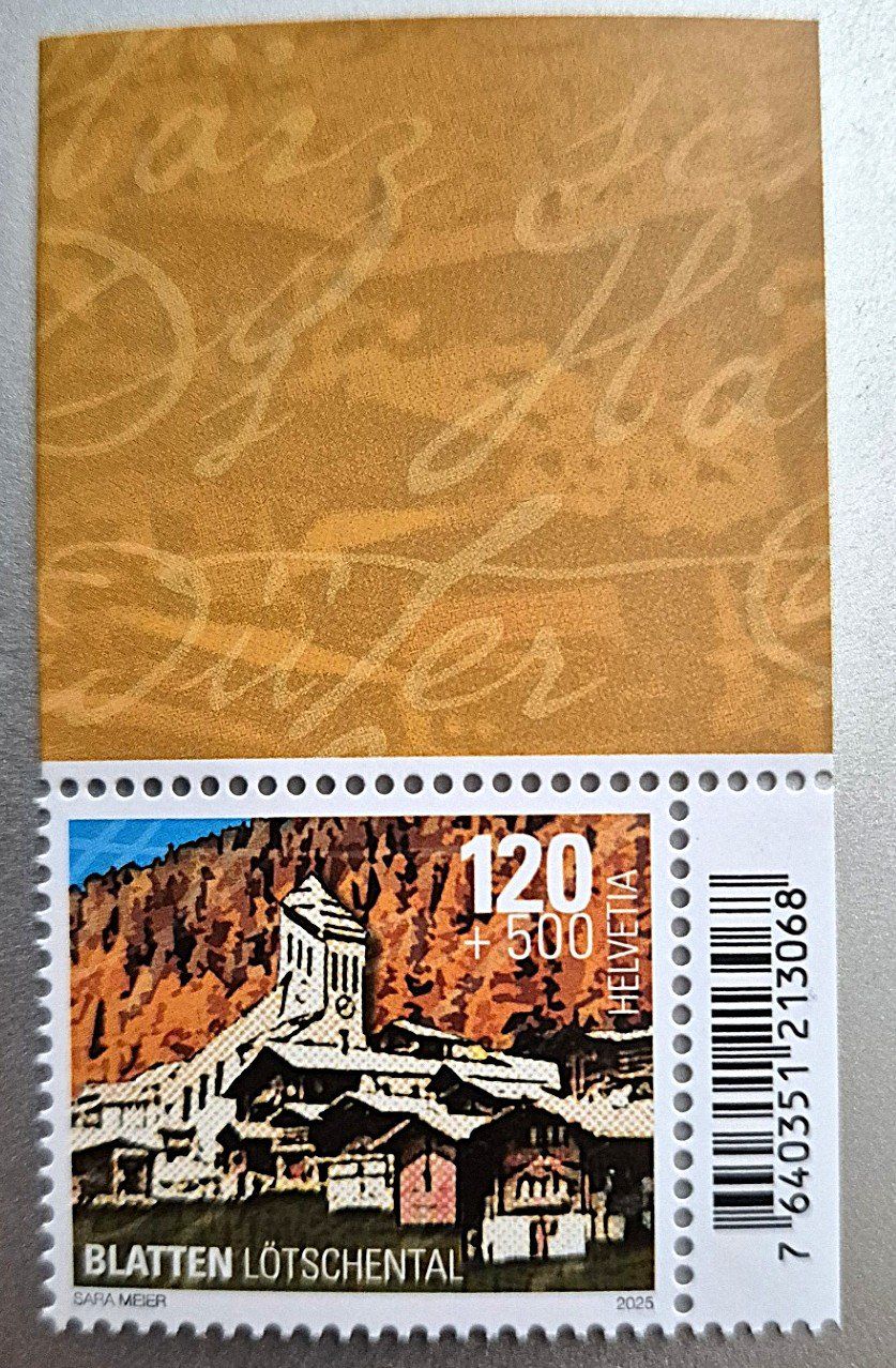 Solidarität für Blatten, Marke mit Strichcode oben rechts ** (Neu ...