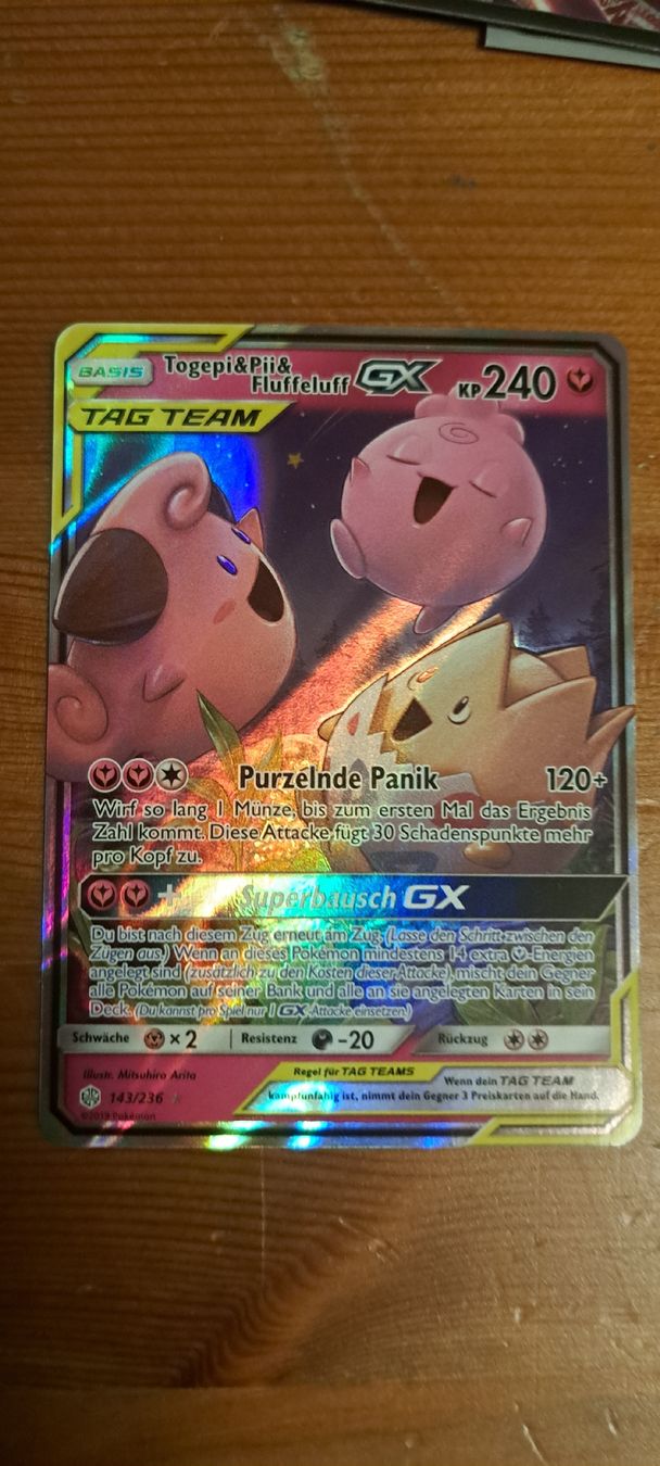 Togepi & Pii & Fluffeluff GX tag team - Pokemon Karte (Gebraucht) in ...