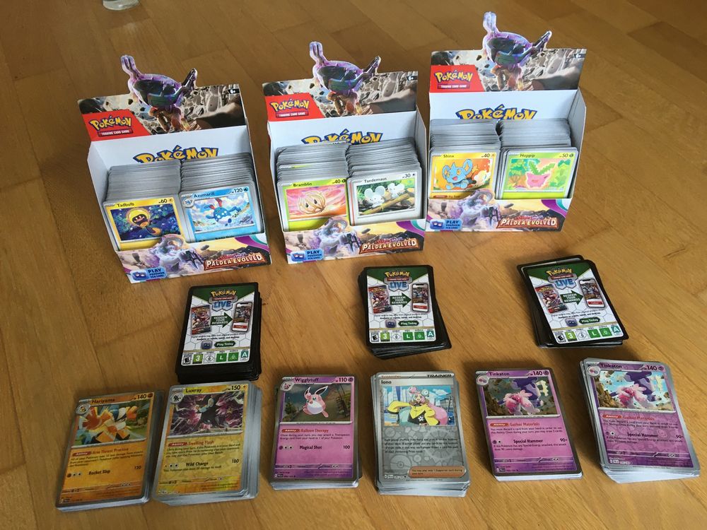 Pokemon 3 geöffnete Paldea Evolved Display Ca 1000 Karten | Kaufen auf ...