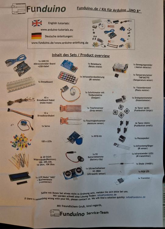 Funduino Arduino UNO R3 Elektronikbauteile-Set (Gebraucht) in Kehrsatz ...
