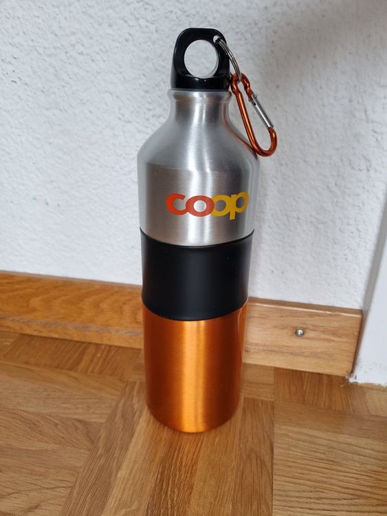Alu-Trinkflasche "Coop" mit Karabiner (Neu (gemäss Beschreibung)) in ...