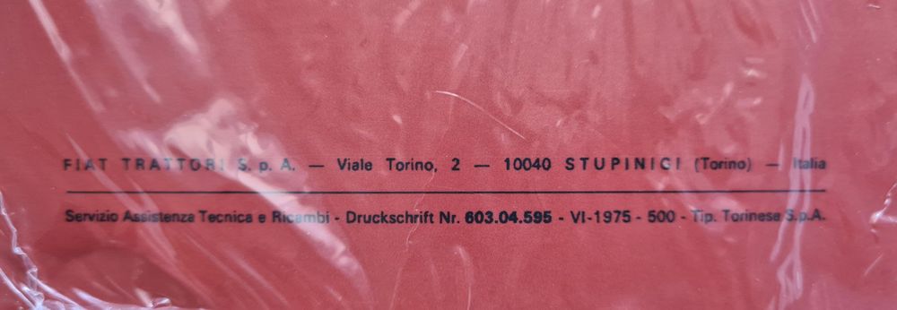 Fiat 1300 Traktor Betriebsanleitung Fiatagri Trattori OVP (Neu und originalverpackt) in ...