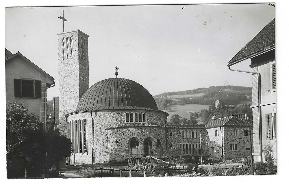 AK «Theresienkirche Rheineck» Sicht auf Eingang (25) (Neu (gemäss Beschreibung)) in Andeer für ...