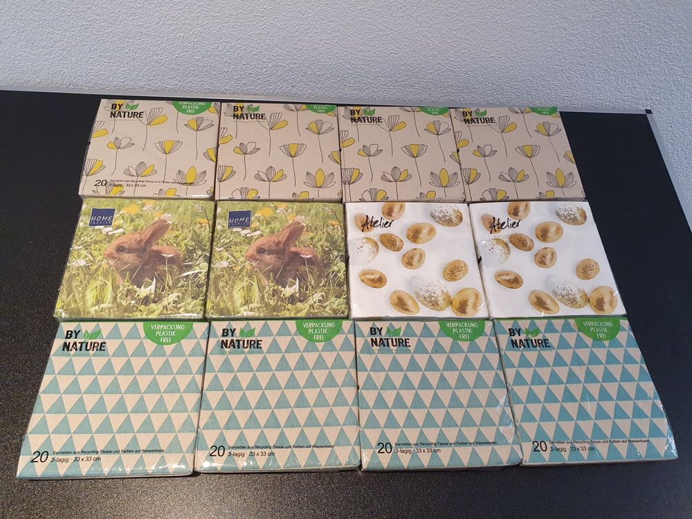 Neu - Servietten - 12 Packungen - 33cm x 33cm (Neu und originalverpackt ...