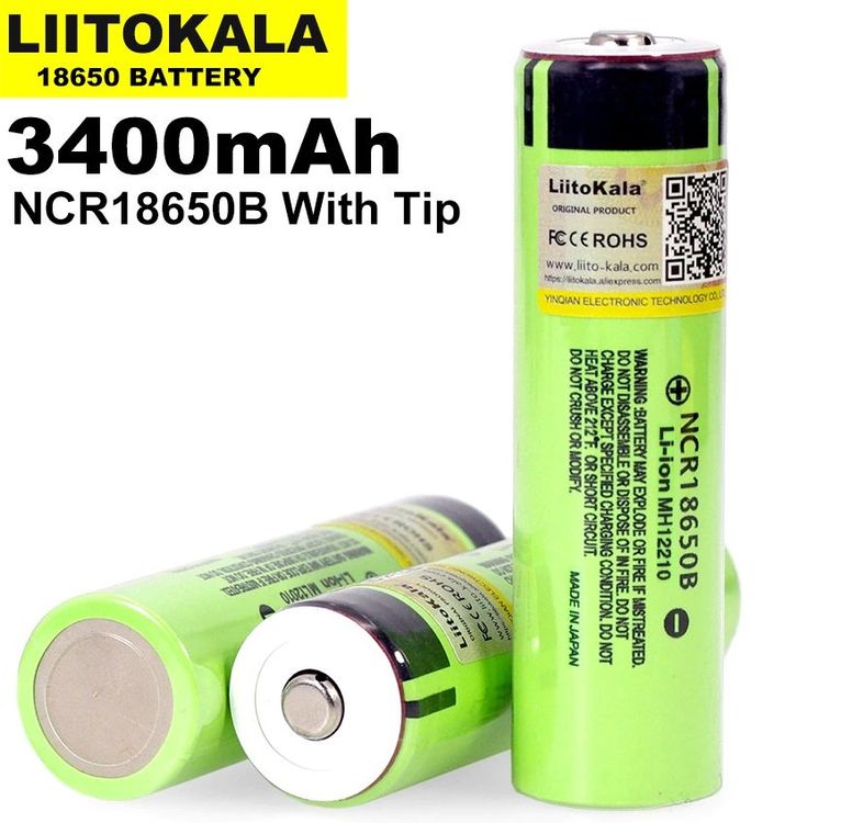 Original Liitokala NCR18650B 3.7V 3400mAh AKKU 18650 Lithium | Kaufen ...