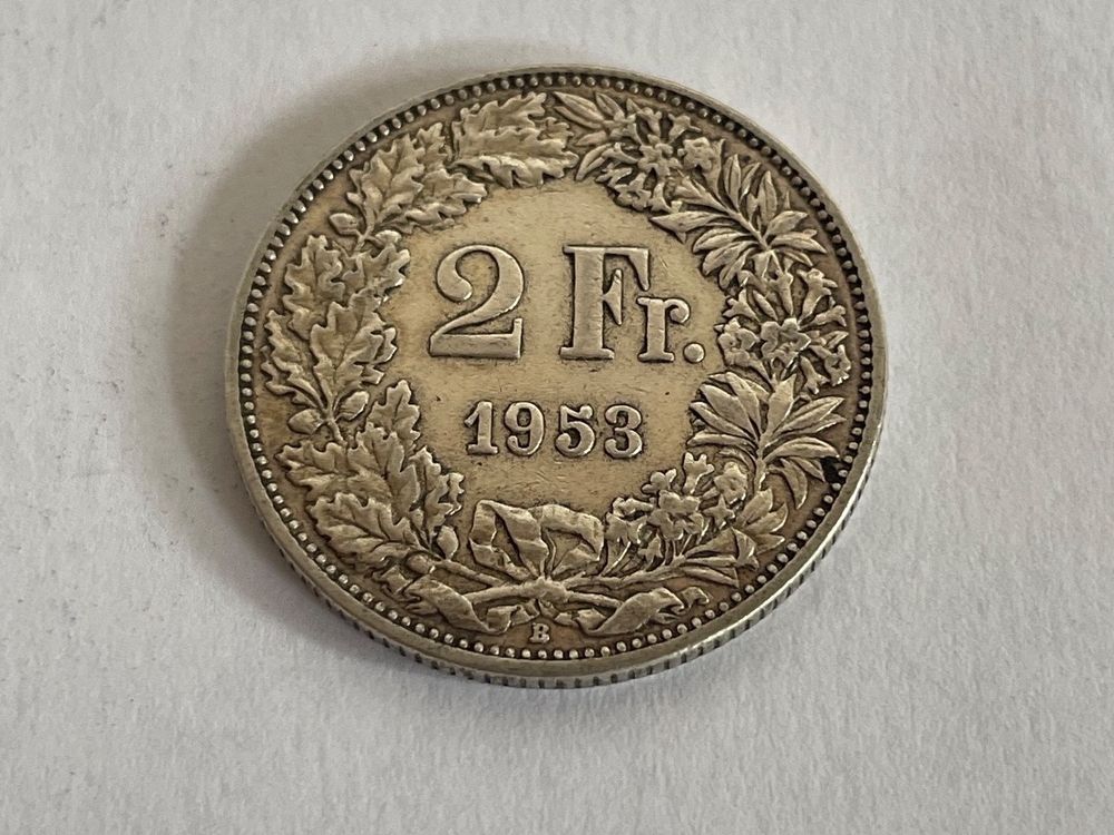 Superbe pièce 2Fr. HELVETIA 1953 en argent | Kaufen auf Ricardo