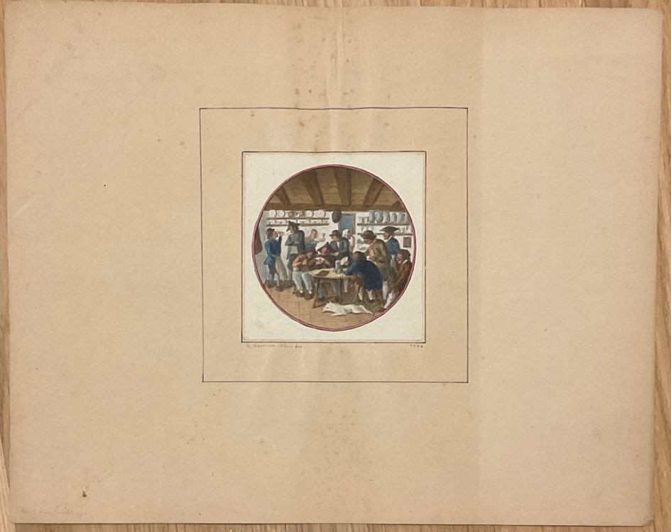 Emanuel JENNER (1756-1813) Aquarell mit Personen | Kaufen auf Ricardo