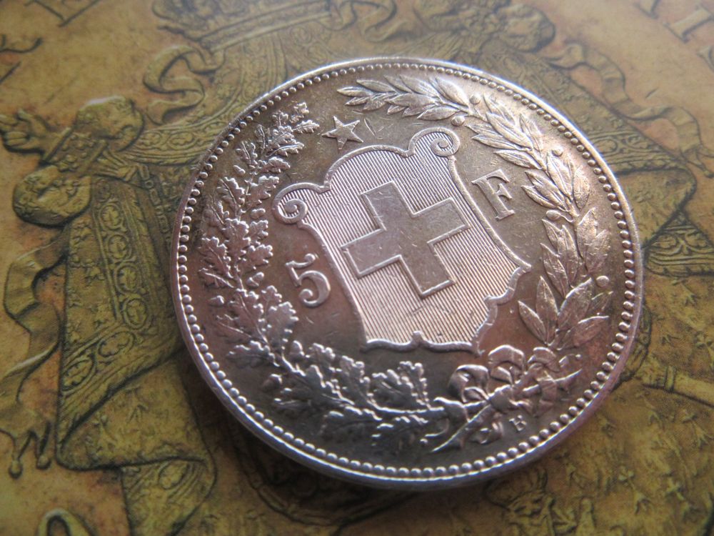 5 FRANKEN 1907 SCHWEIZ AG 900 SILVER (Gebraucht) in châtelaine für CHF 253 – mit Lieferung auf ...