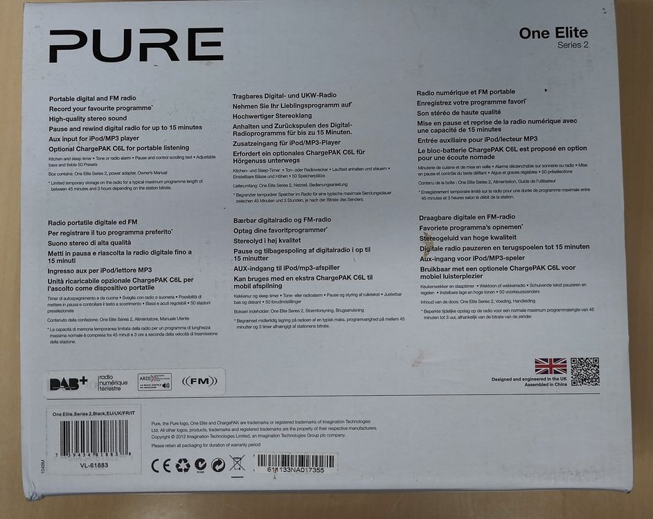 Radio schwarz, Pure One Elite Series 2, DAB+ (Gebraucht) in für CHF 14 ...