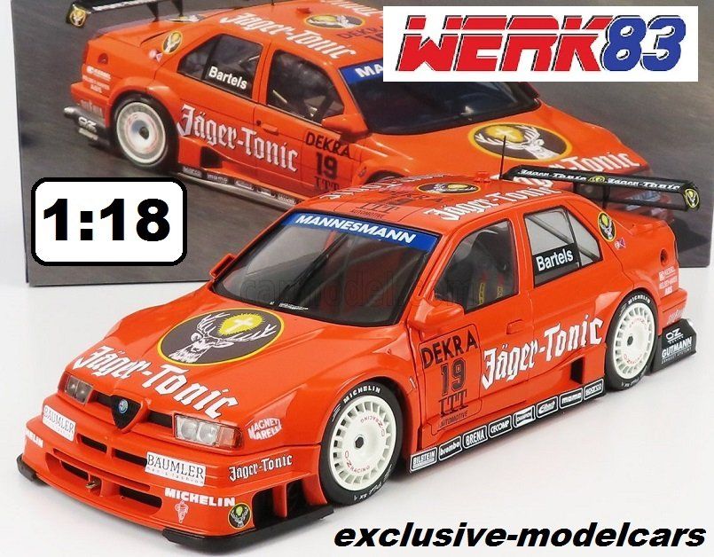 Alfa Romeo 155 V6 TI #19 DTM Helsinki 1995 (M.Bartels) 1:18 (Neu und ...