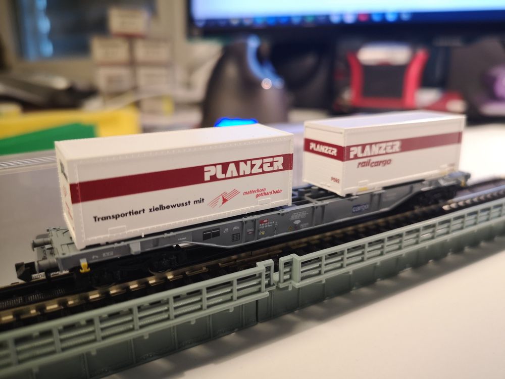 Container-Tragwagen, Gattung Sgnss, 4-achsig (Gebraucht) in Bremgarten ...