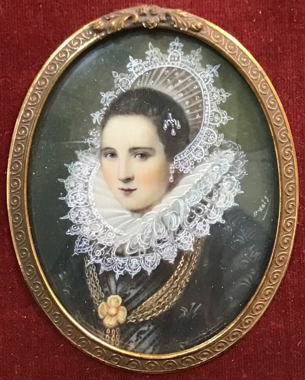 Antike Gemälde von eine Edler Dame Unleserlich Signiert | Kaufen auf Ricardo