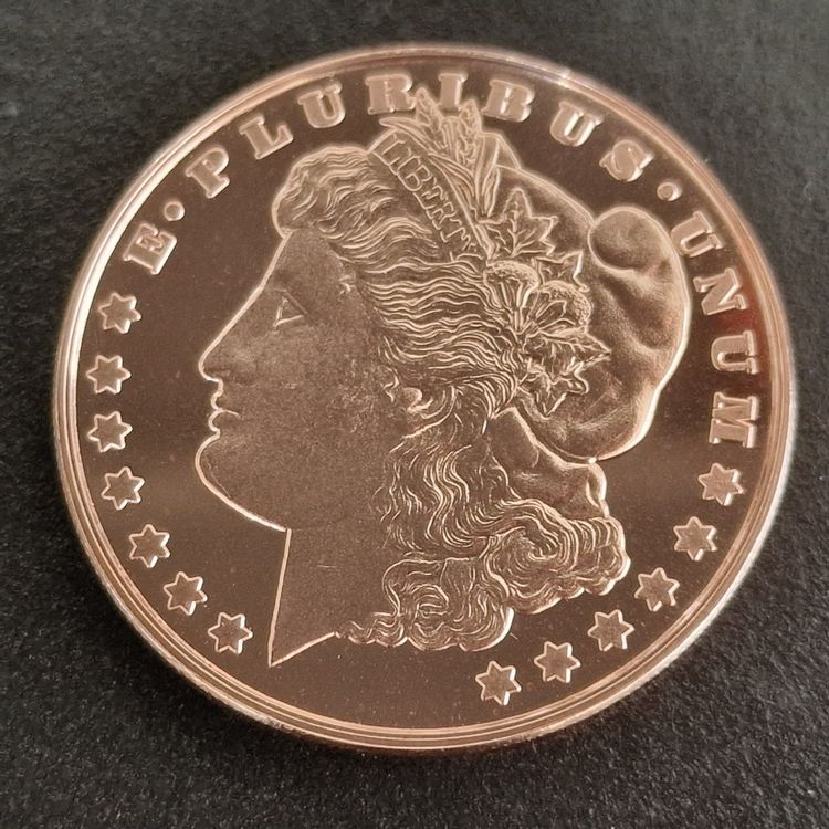 1 oz unze once ounce .999 Morgan Copper Round | Kaufen auf Ricardo