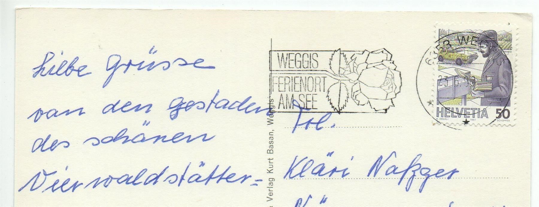 3-Bild-AK WEGGIS mit Auto - Foto Kurt Basan Weggis (Gebraucht) in Jona ...