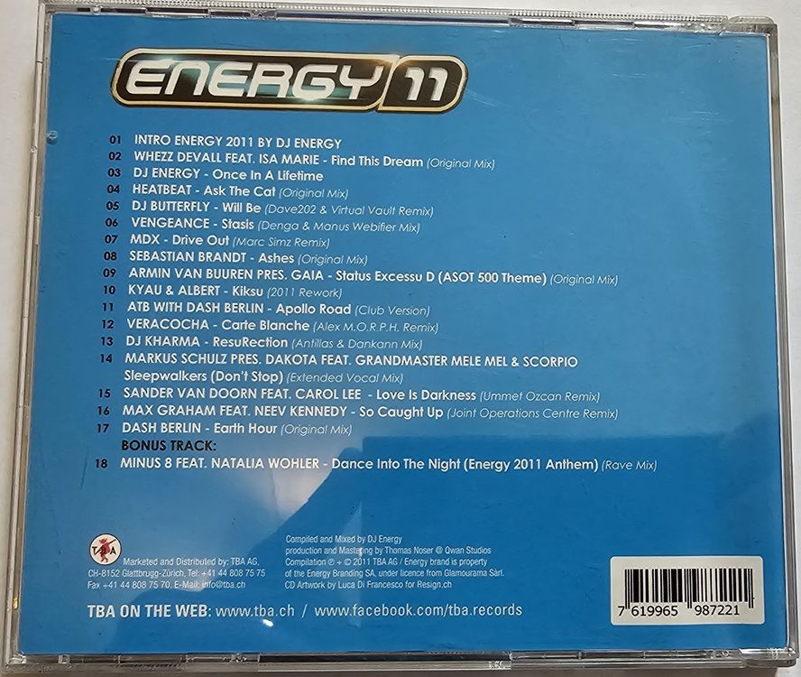 ENERGY 11 - TRANCE (Gebraucht) in für CHF 13.1 – mit Lieferung auf ...