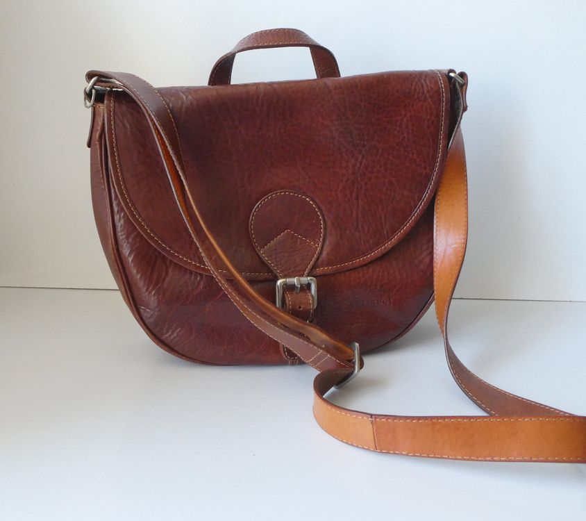 Chiarugi echt Leder Stewardess Tasche Saddle-Bag Crossbody | Kaufen auf ...