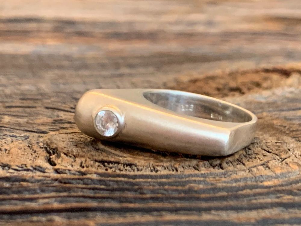 Designer Ring der Extraklasse seidenmatt Silber 925 m Fianit | Kaufen ...