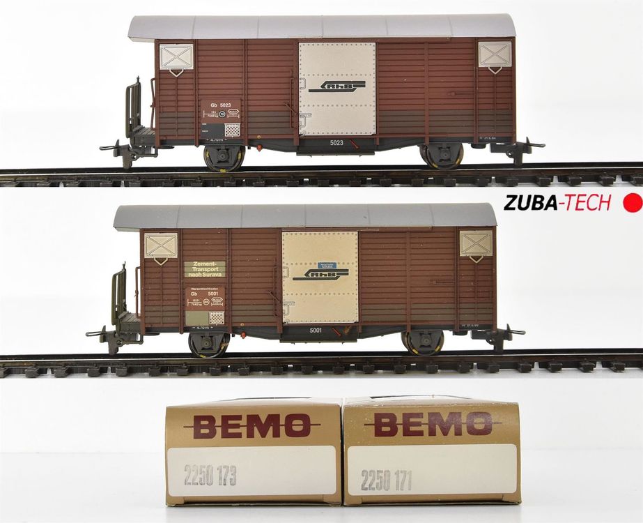 Bemo 2x Güterwagen der RhB H0m GS OVP | Kaufen auf Ricardo