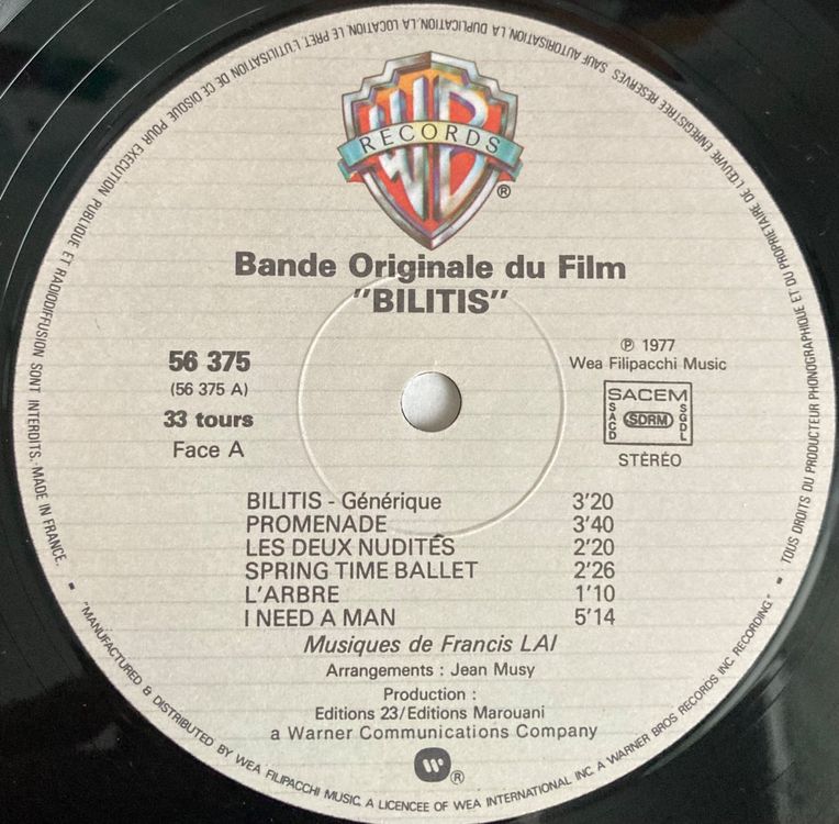Bilitis - Original Soundtrack LP *1977* NM/MINT (Neu (gemäss ...
